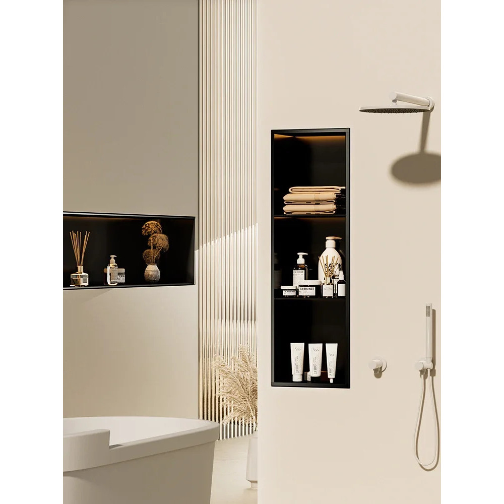 304 Stainless Steel Niche Partition Bathroom Metal Cabinet Bathroom ...