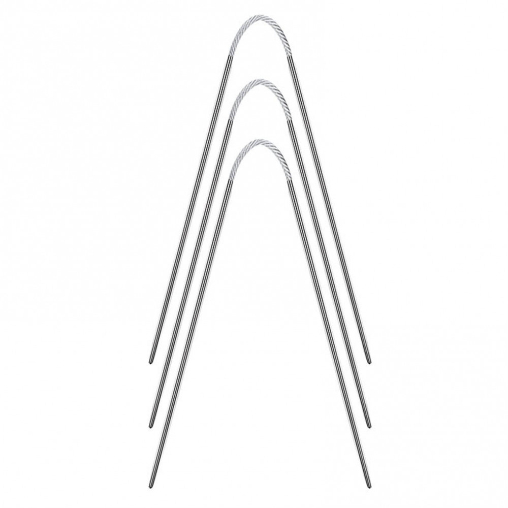 3 Pcs Stainless Steel Circular Knit Needles - Magic Loop Cable Needles ...