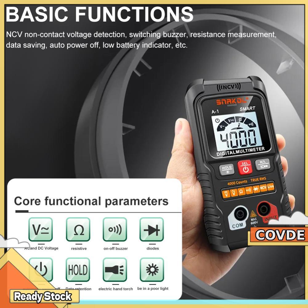 Automatic Digital Multimeter 4000 Counts AC/DC Voltmeter Multimeter ...