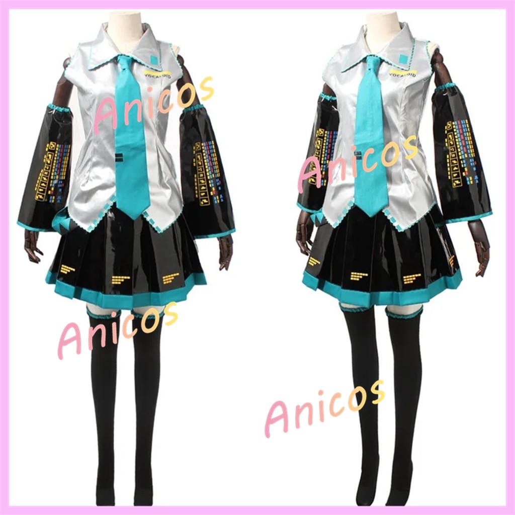 Anicos Anime Super Alloy Miku Cosplay Costumes Dress Girl's Cloth any ...