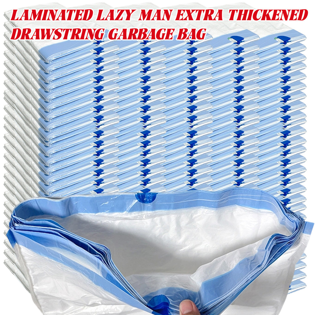 Quick-Pull Drawstring Garbage Bags - 20-Count Reinforced Leak-Resistant ...