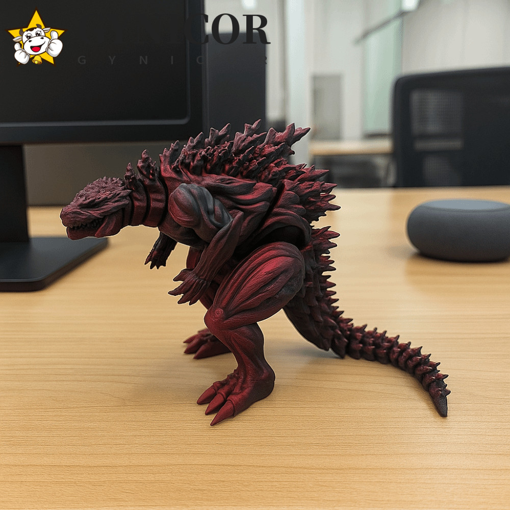 GYNICOR Godzilla Action Figure, 3D Printed Poseable Muscle Godzilla Toy ...