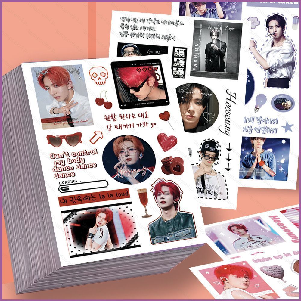8Sheets/Set ENHYPEN HEESEUNG Stickers Lee Heeseung Graffiti Notebook ...