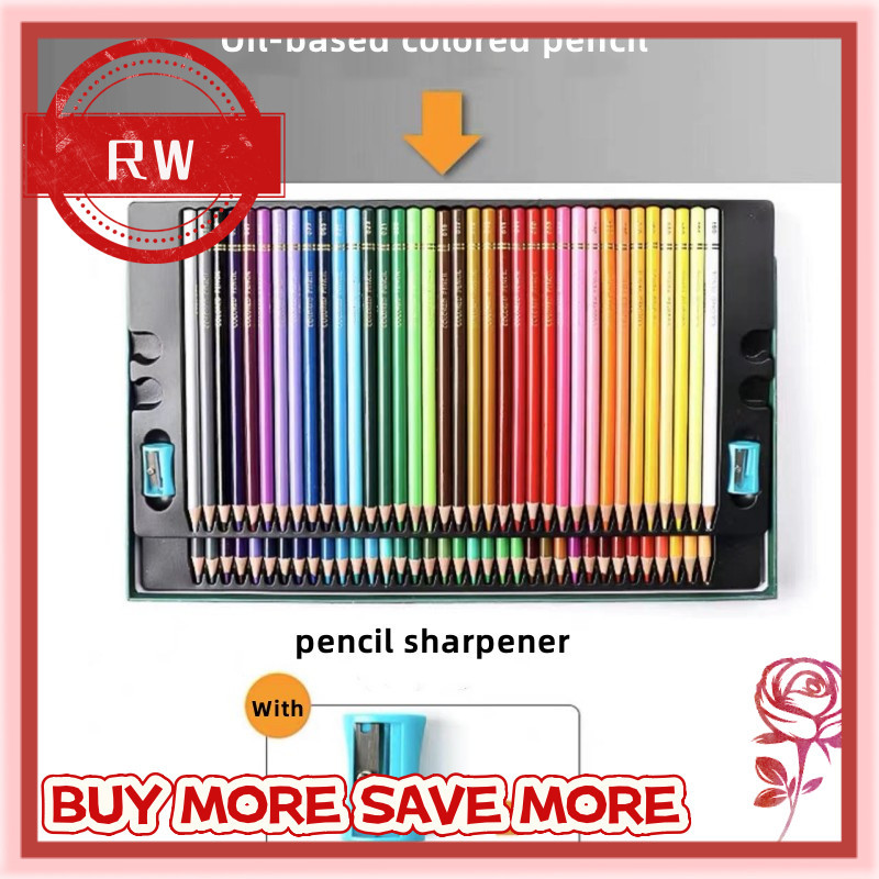 RW OBOS Professional Oil Color Pencil Set 48/72/120/150/200 Sketch ...