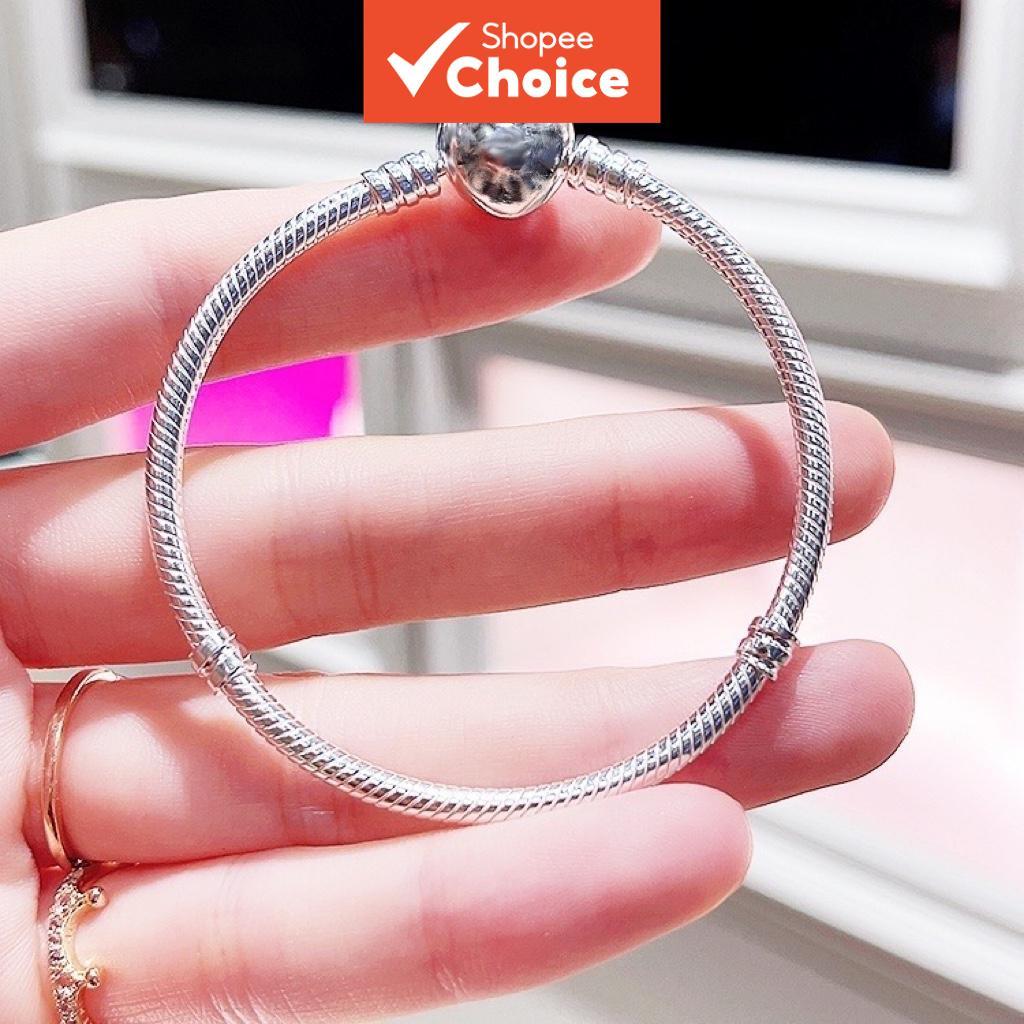 Silver 925 Heart Bracelet With Velvet Pouch | Shopee Philippines