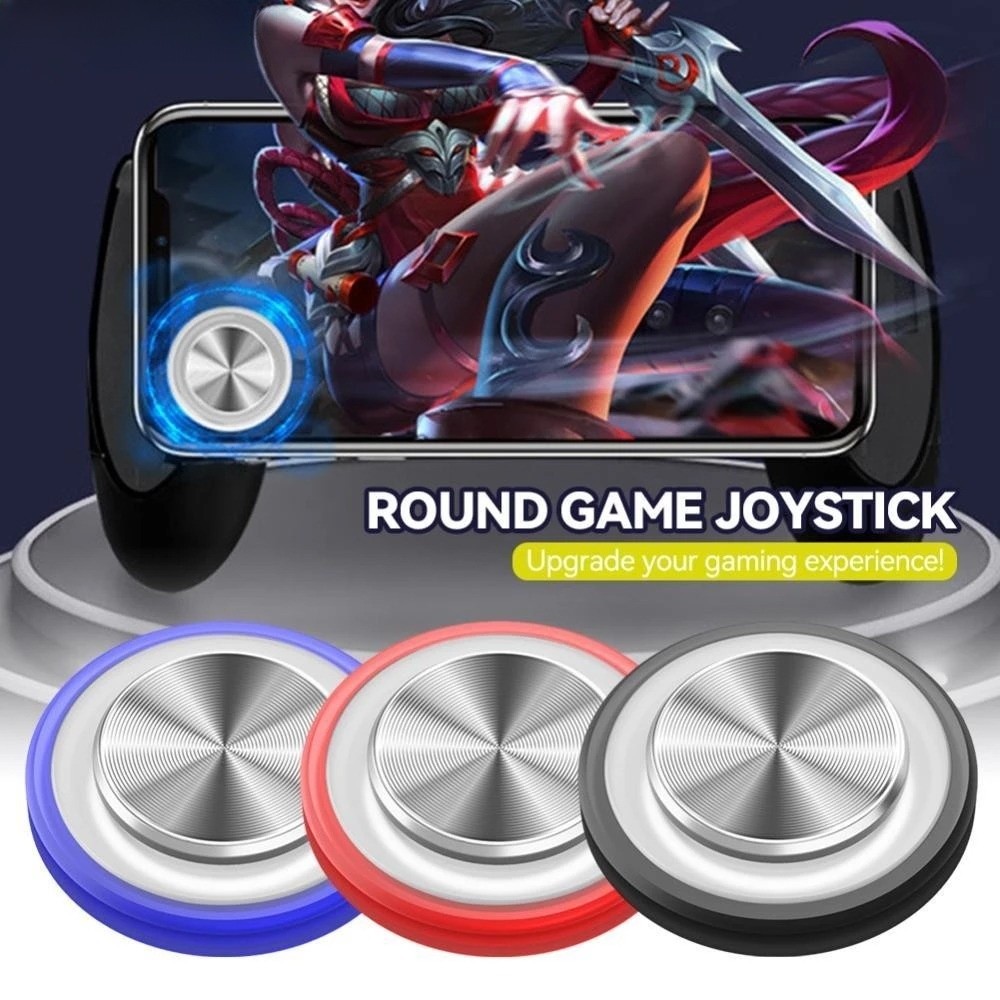 Round Game Joystick For Mobile Phone Metal Button Controller Easy ...