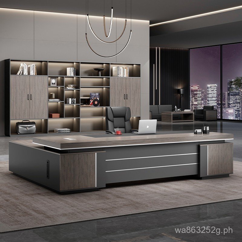 Set Modern Executive Desk Manager Boss Desk Combination Large Desk ...