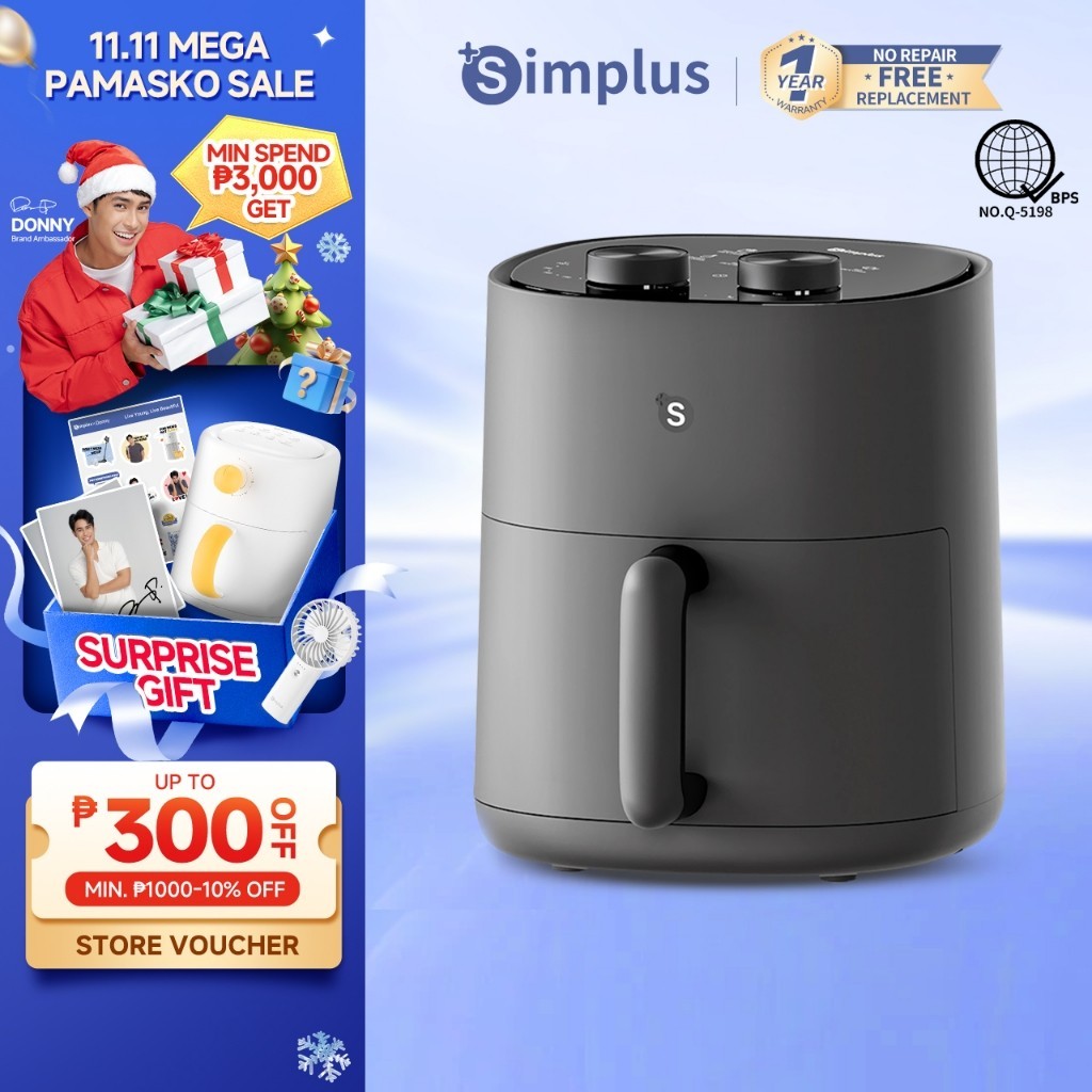 Simplus Air Fryer Non-Stick 5L Multi Function Oil Free Air Fryer Gen-S ...