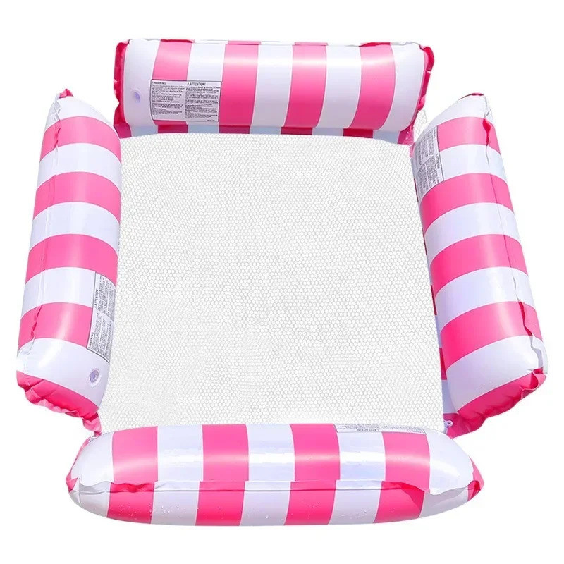 New Inflatable Four-tube Lounge Chair With Mesh Floating Bed Water ...