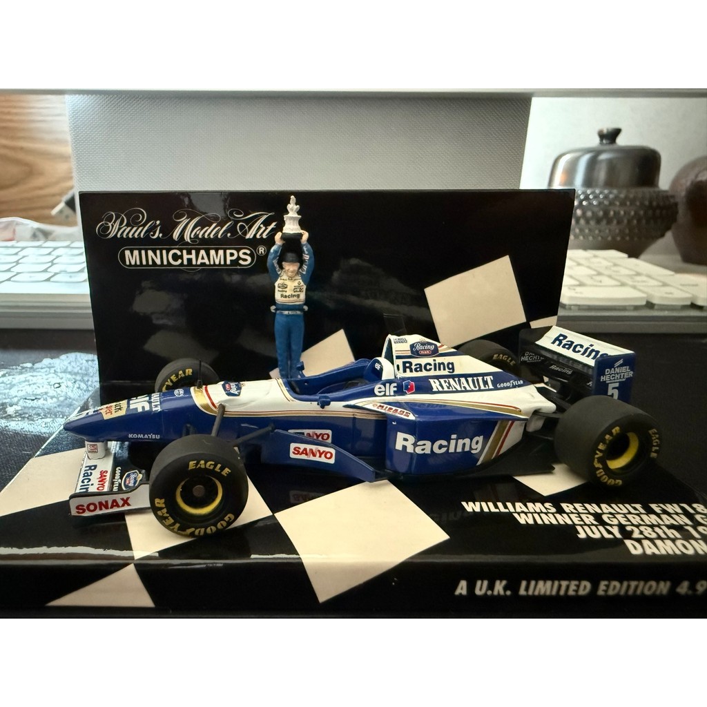 Mini Cut 1/43 F1 Williams Renault Fleet FW18 Damon Hill 1996 Race ...