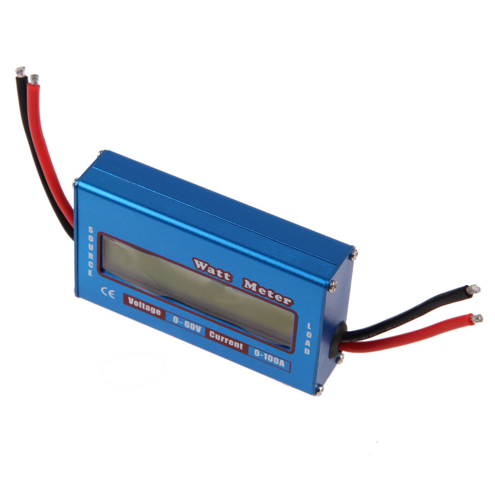DC Power Analyser Watt Volt Amp Meter LCD Digital Display 12V 24V Solar ...