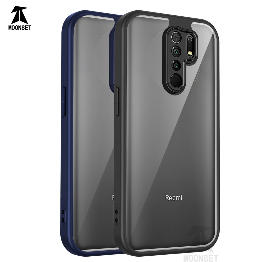 For Redmi Note 8 Pro Case Crystal Clear Hard Back Soft Edges Shockproof ...