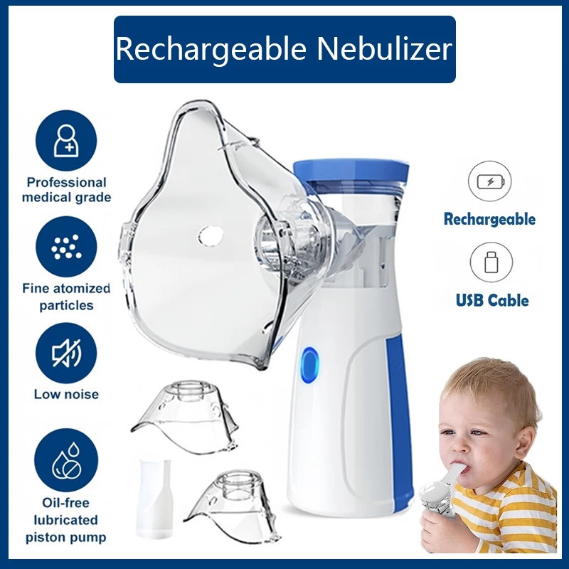 Portable Silent Mesh Nebulizer Inhaler Machine Medical Asthma Inhaler ...