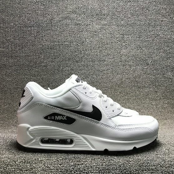Authentic sports Nike Air Max 90 All White black men's clothing/NW4E ...