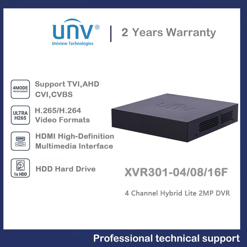 Uniview CCTV DVR UV-XVR301-04/08/16G3 16 Channel Hybrid Lite 5MP ...