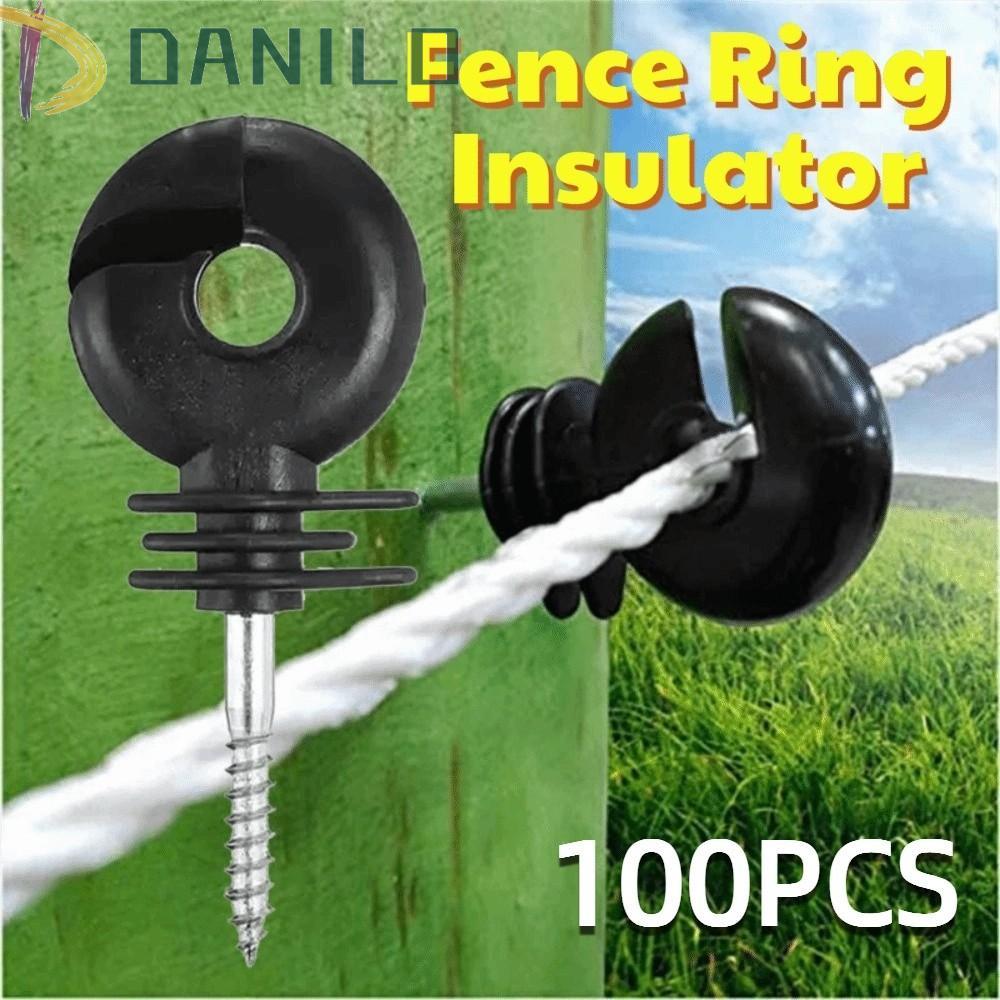 DANILO1 100Pcs Wood Post Screw, Screw-In Angled Slot Fence Ring ...