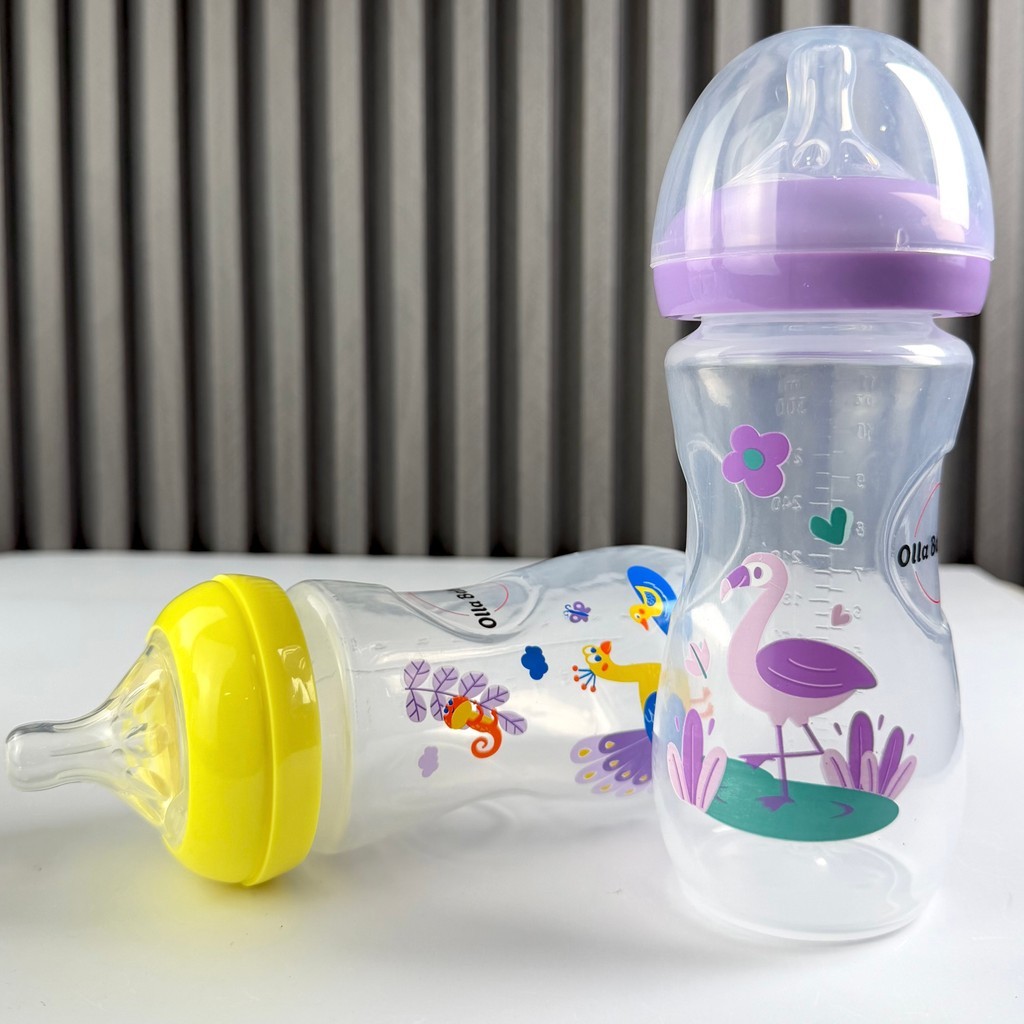 8OZ 5OZ 11OZ OLLA BPA Free Anti-Colic Wide Neck Cute Baby PP Feeding ...