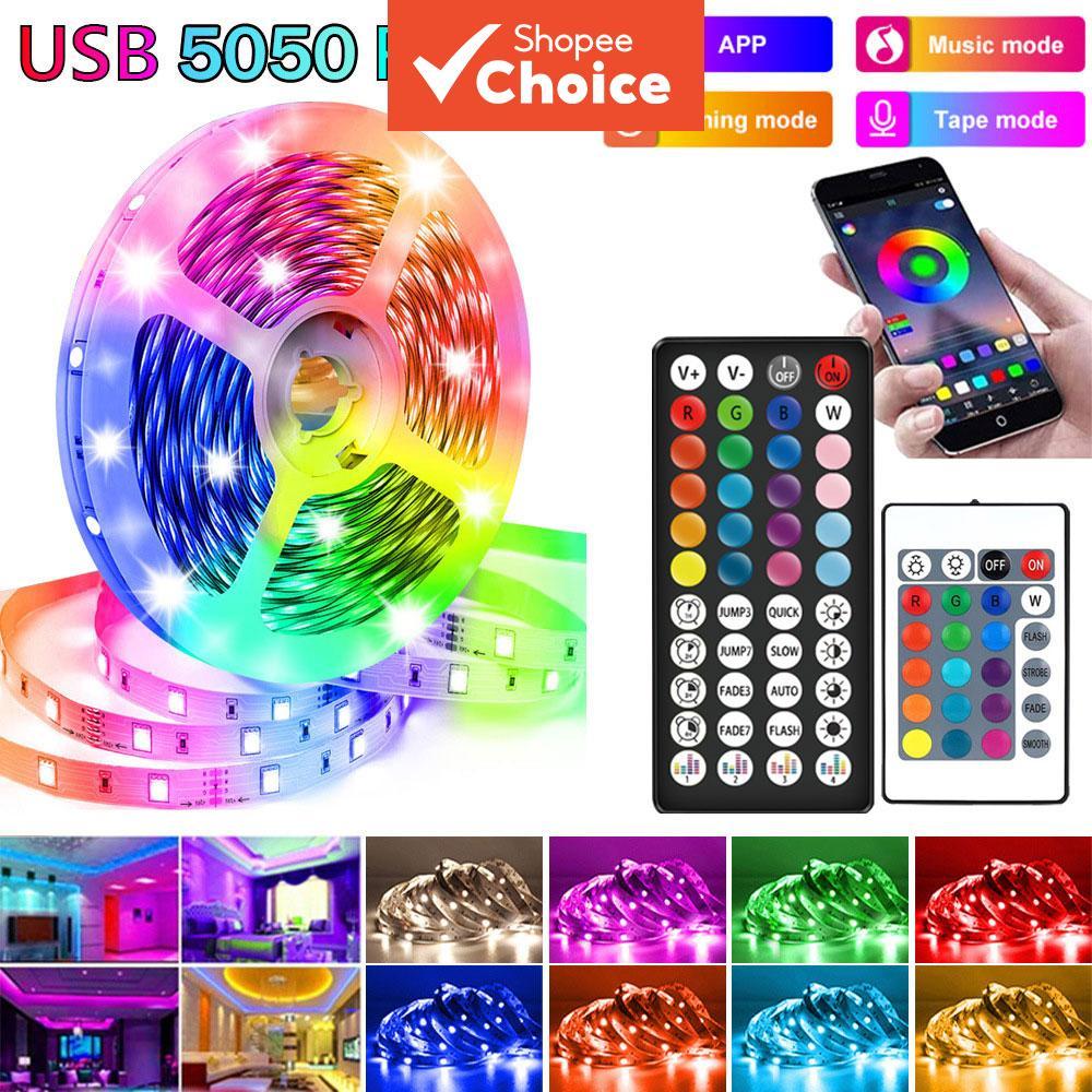 20M LED Strip Light USB Bluetooth RGB 5V 10M Flexible RGB LED Lamp Tape ...
