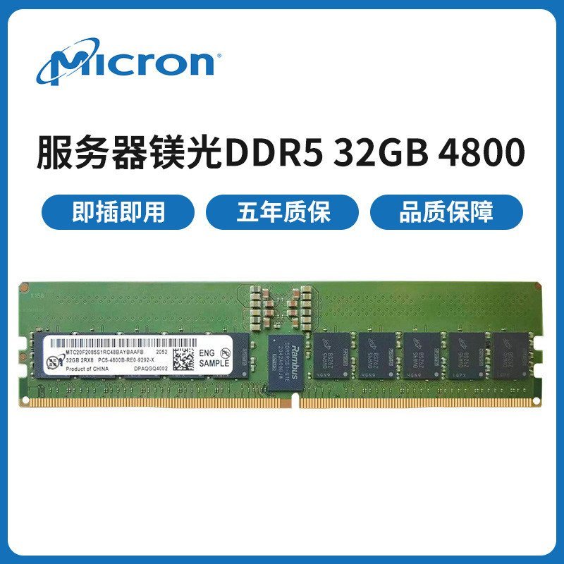 Micron Server Memory Module DDR5 32G 4800 5600 REG ECC 5th Generation ...