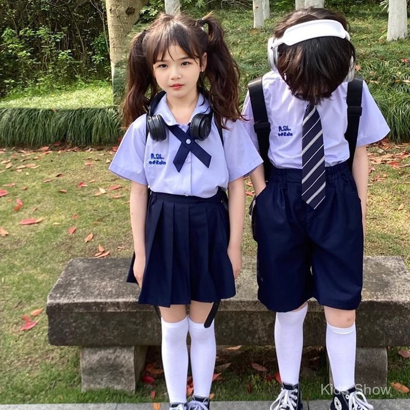 JK Style Thai School Uniform Set Short Sleeve Thai Shirt Preppy Style ...