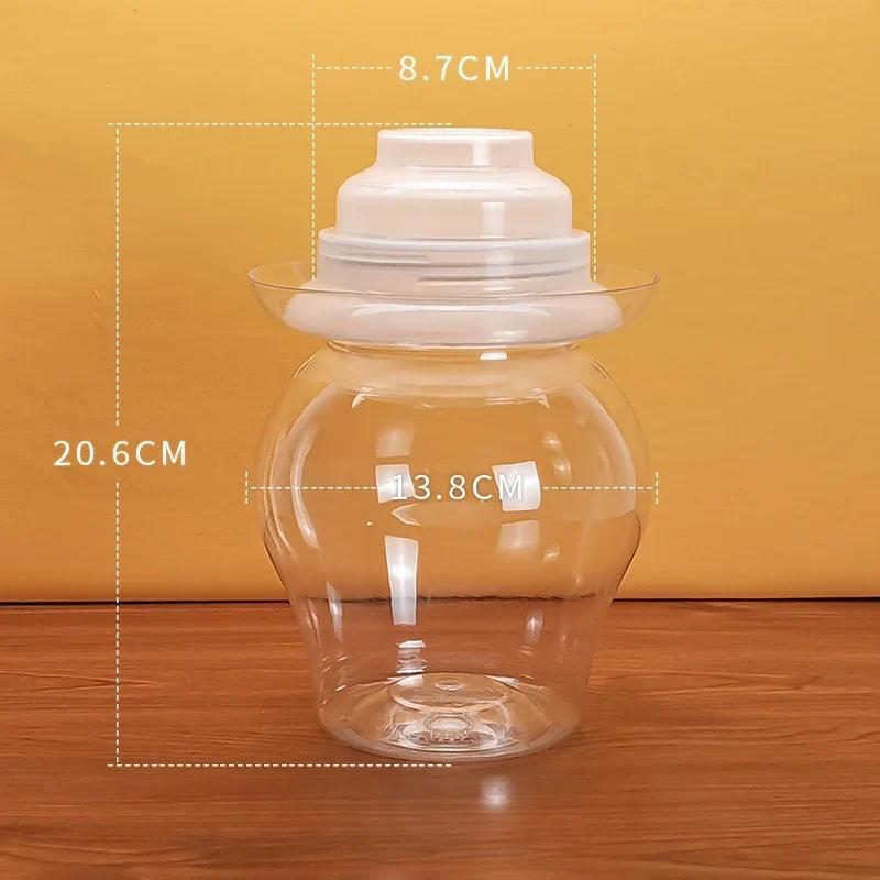 Pickles Kimchi Sauerkraut Jar with Lid Fermentation Jar, PET ...