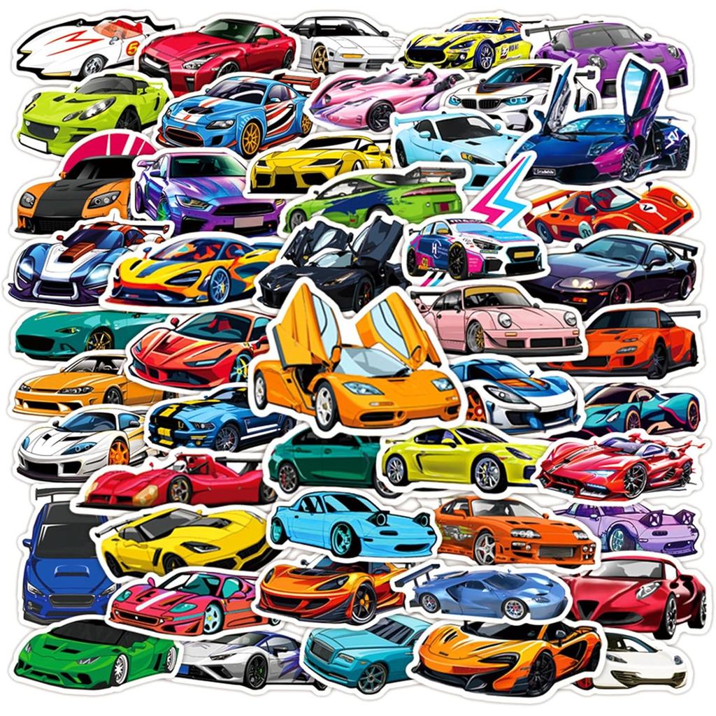 50 Dazzling Cool Sports Car Stickers for Car fans,Racing Car Stickers ...