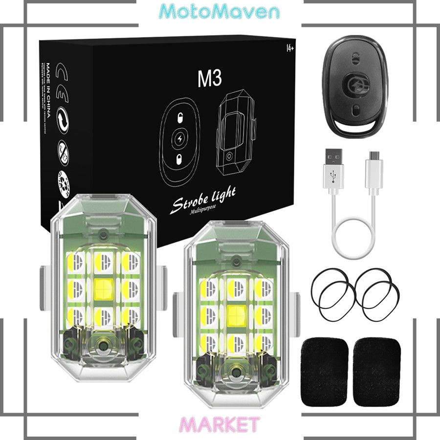 COD-【New and Improved】 MotoMaven Car Strobe Remote Lamp Flash Led ...