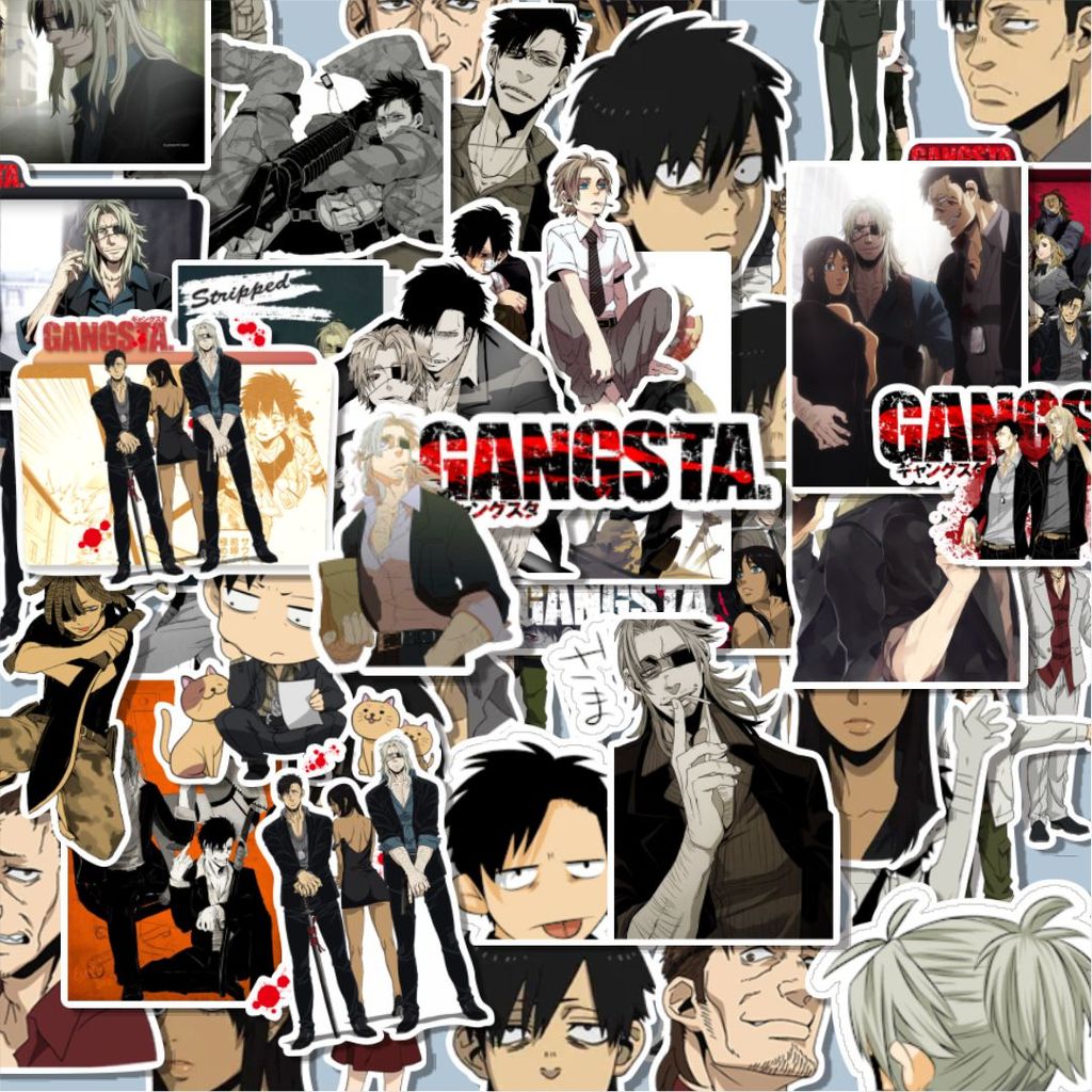 HP 100PCS Cute Gangsta Anime Stickers Aesthetic Stickers Waterproof ...