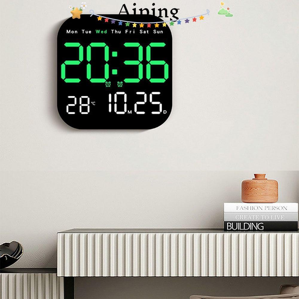AIPING Electronic Wall Clock, Multi-functional Date Digital LED Clocks ...