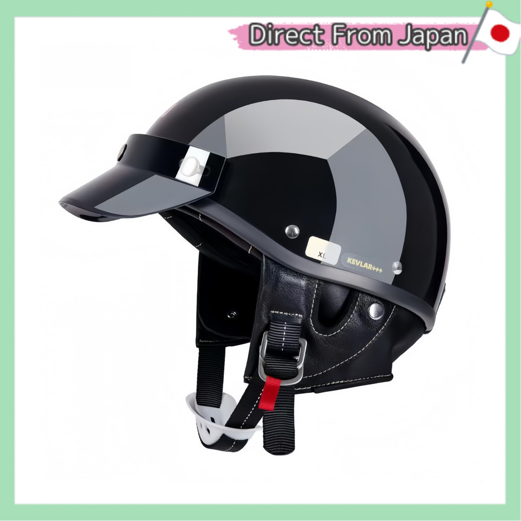 [From Japan] Japanese-made motorcycle helmet with half-face and ...