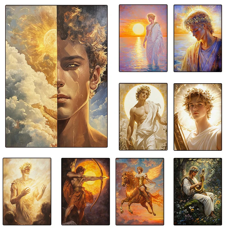 Greek Gods Handsome Apollo God of The Sun Posters and Prints Canvas ...
