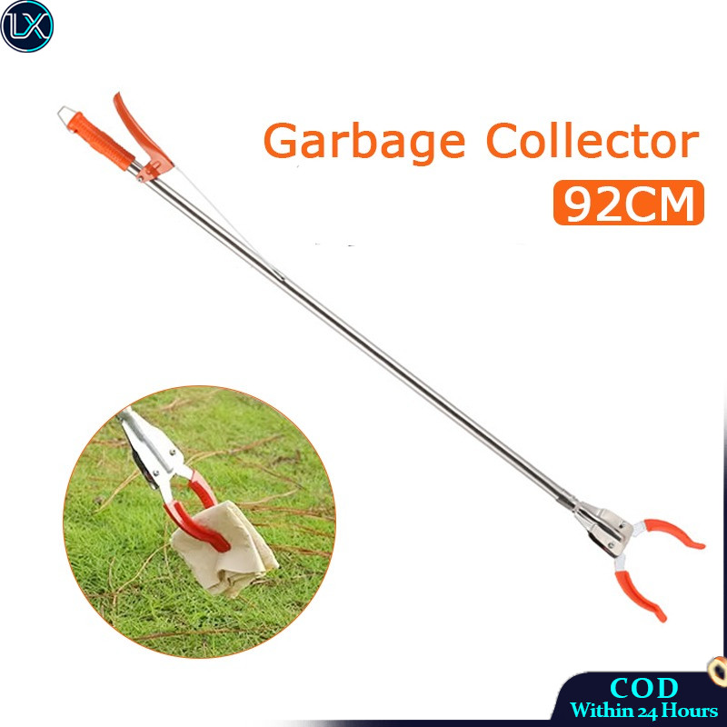 92CM Metal Garbage Picker Extra Long Pick Tool Garbage Collector Home ...