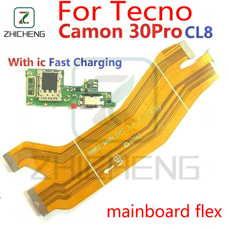 for Tecno Camon 30 Pro 5G CL8 Main borad motherboard flex cableCharging ...