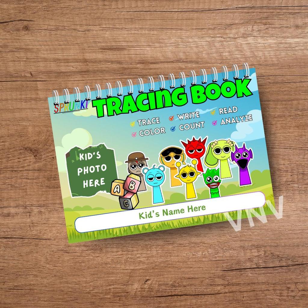 Sprunki Customize Tracing Pad With Covers Trace Alphabet Names Numbers ...