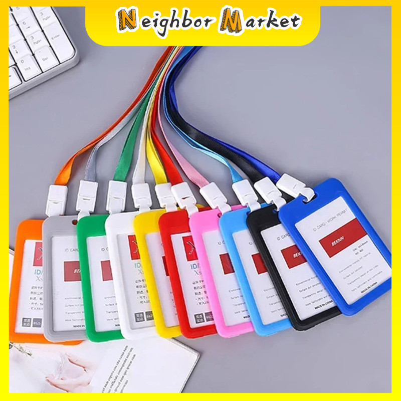 100Pcs Work Card Holders Double Sided ID Card Holder PP ID Card ...