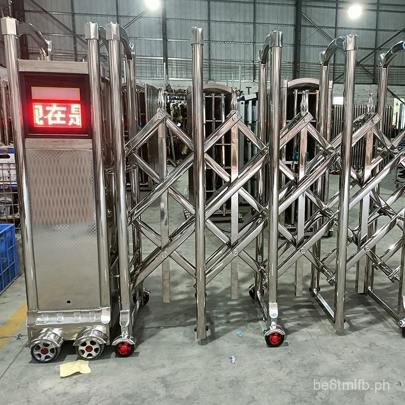 Stainless Steel Retractable Door Electric Gate Aluminum Alloy Courtyard ...