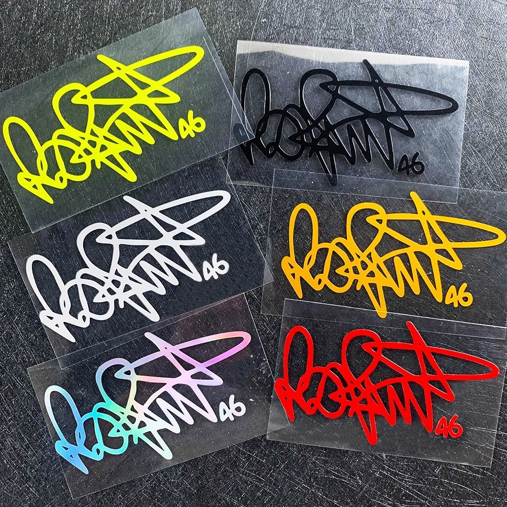 No. 46 Driver Rossi Signature Stickers Helmet Lens Decals Motorcycle ...