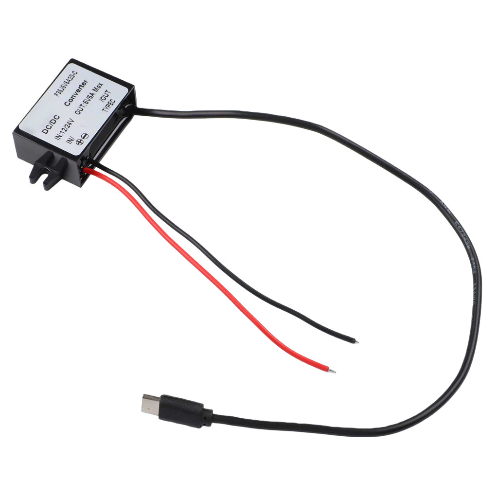 5A 25W DC Converter USB C Adapter for 12V/24V Input Suitable for ...