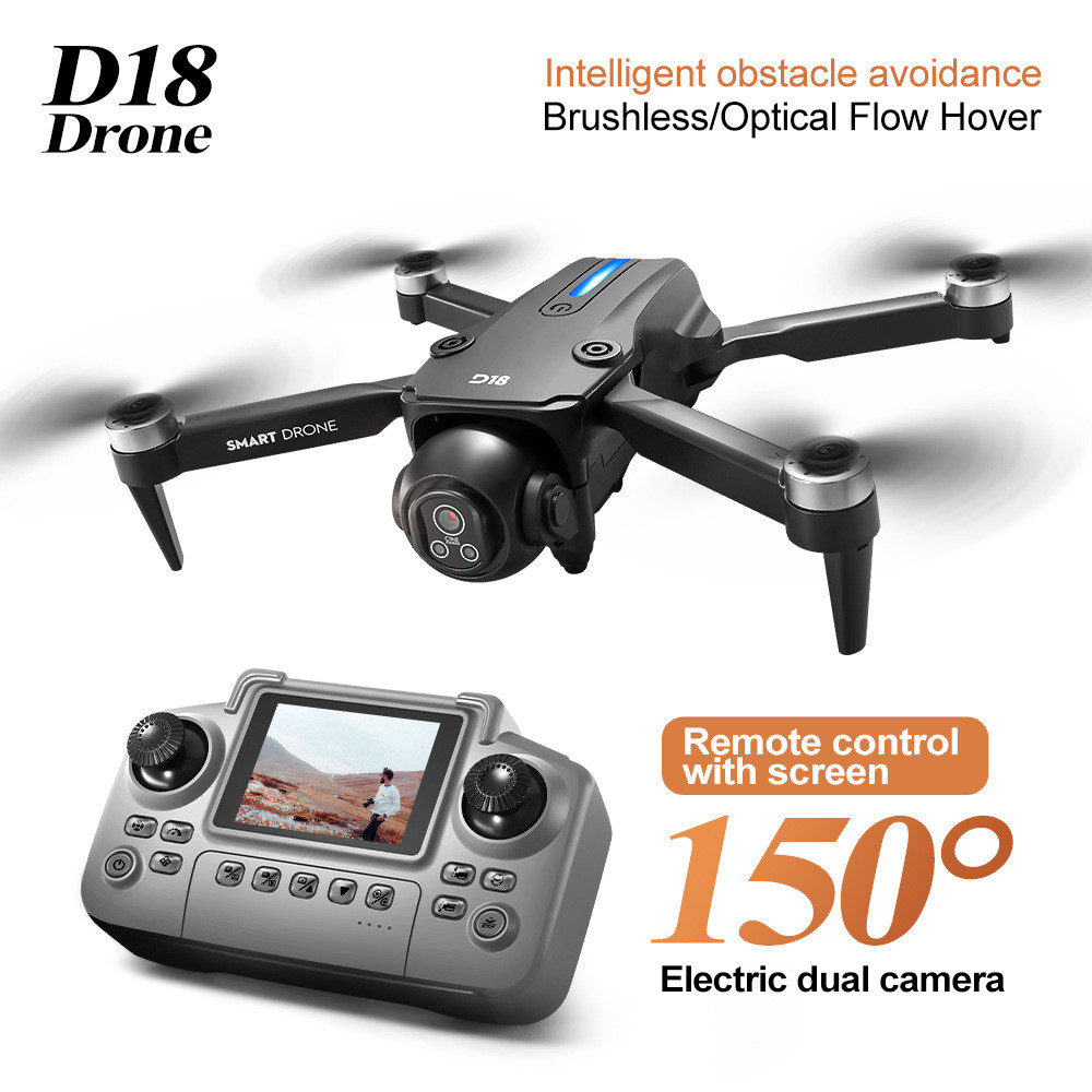 D1 D18 Drone 150 Electric Adjustable Dual Camera Screen Remote Control ...