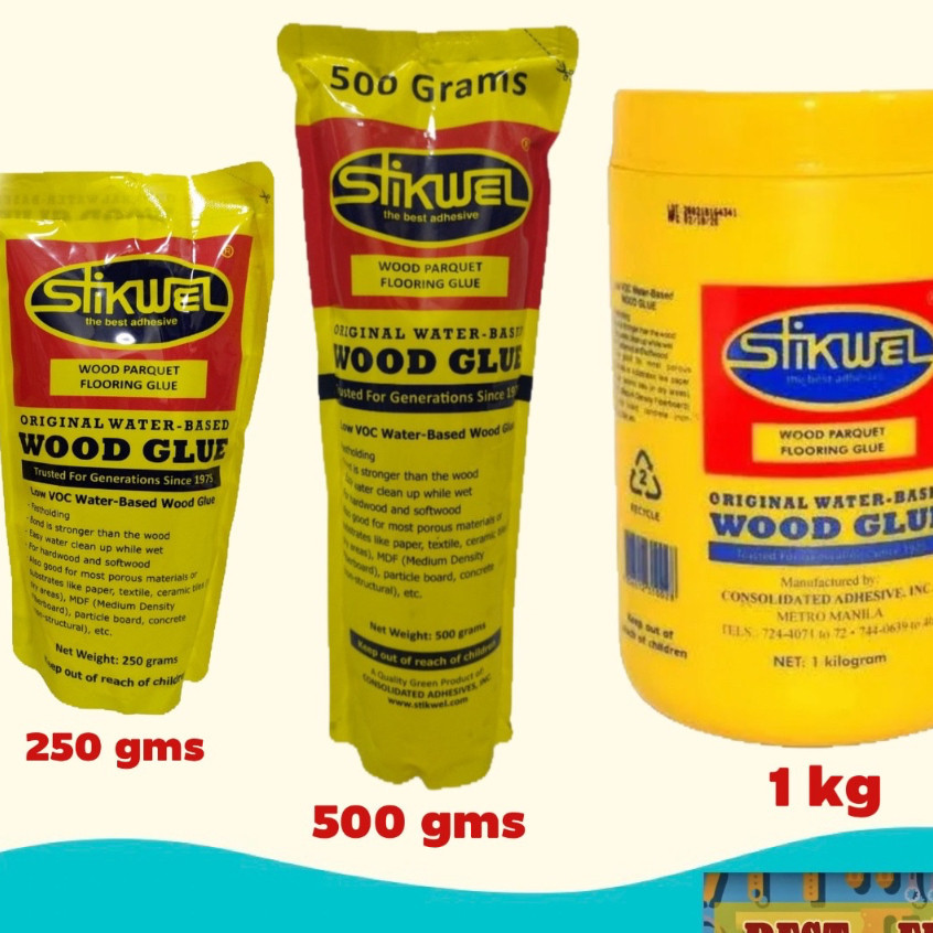 250g/1/2 L /1L Stikwel Water Based Wood Glue Stikwell Wood Parquet ...