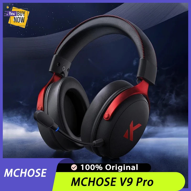 MCHOSE V9 Pro Three Mode Gaming Headphones Wireless Bluetooth Active Noise Reduction Headset E ...
