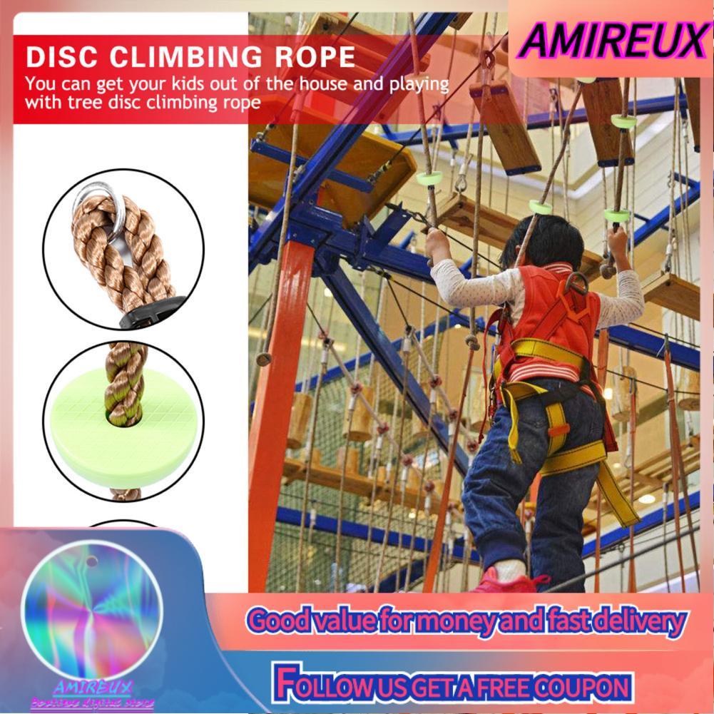 amireux Swing Disc Climbing Rope Kids Playground Equipment (Green ...