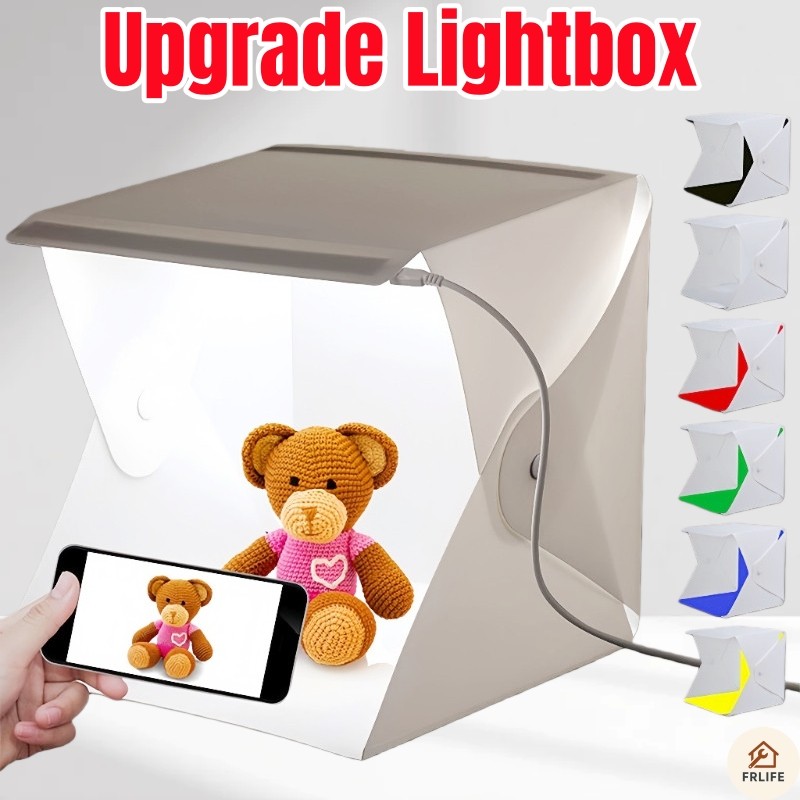 Portable Photo Studio Box with LED Lights Folding Detachable Diffuse ...