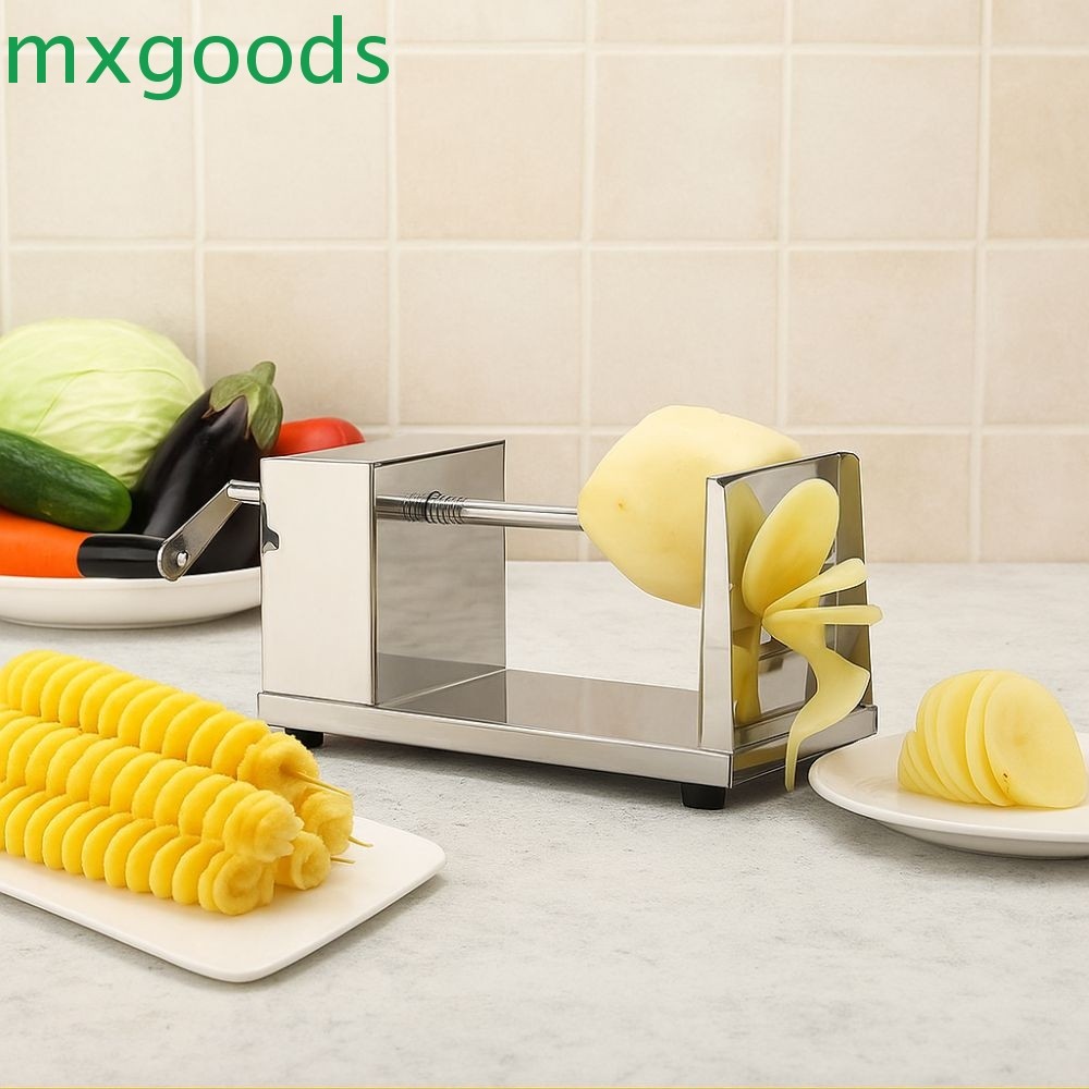 MXGOODS Twisted Potato Slicer, Stainless Steel Manual Spiral Potato Cutter, Kitchen Gadget ...
