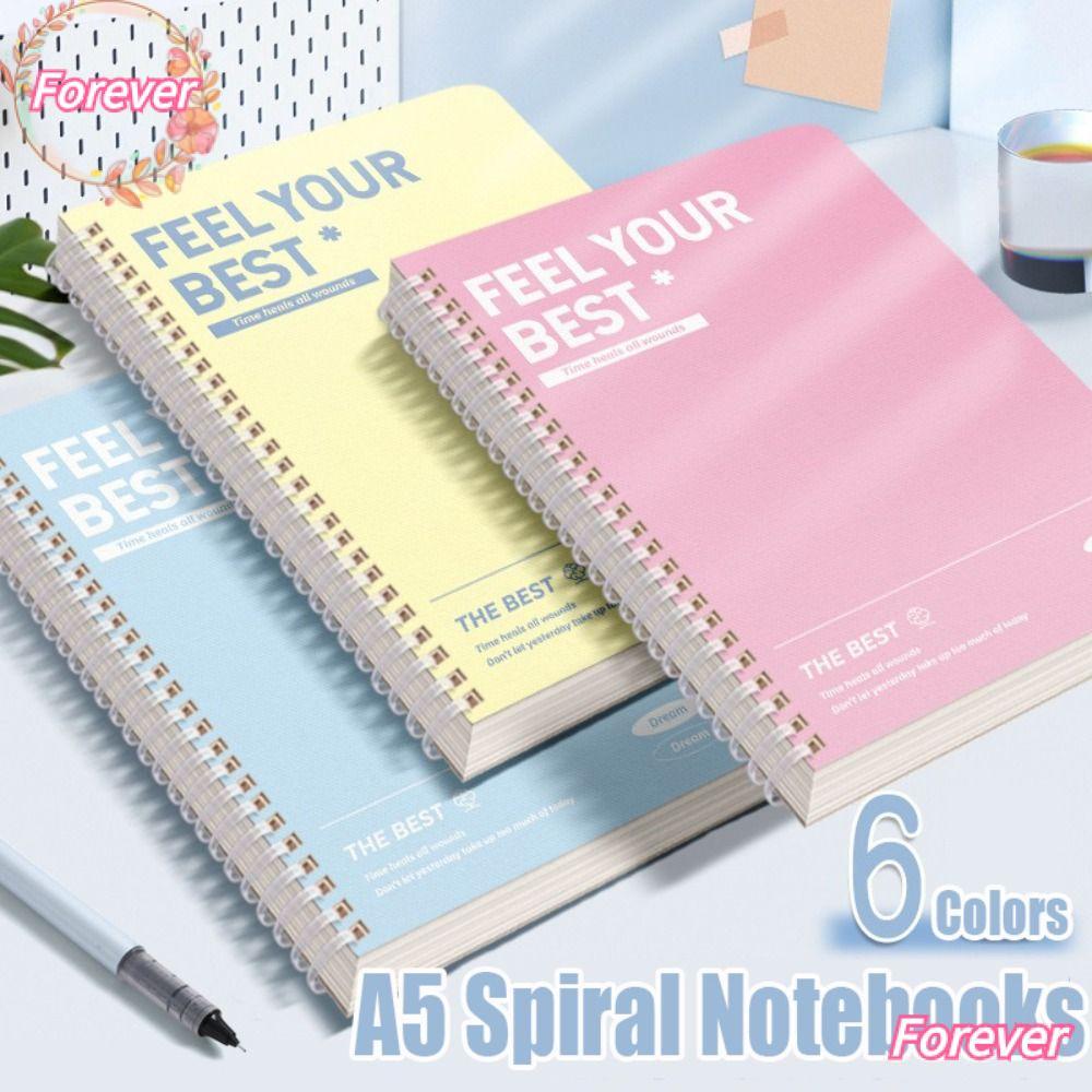 FOREVER 60Sheets/Book Spiral Notebooks, Perforated Pages Color Notepad ...