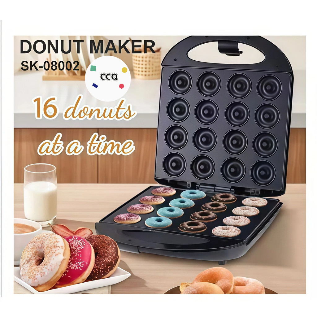 CHZ 16Hole Donut Machine Breakfast Cake Maker Round Cake Maker Double ...