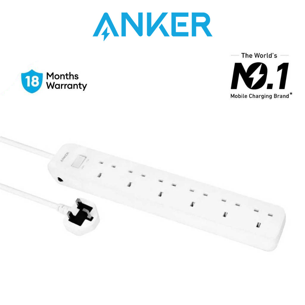 Anker Charger Extension Cod Power Strip 6in1 Extension Socket Power ...