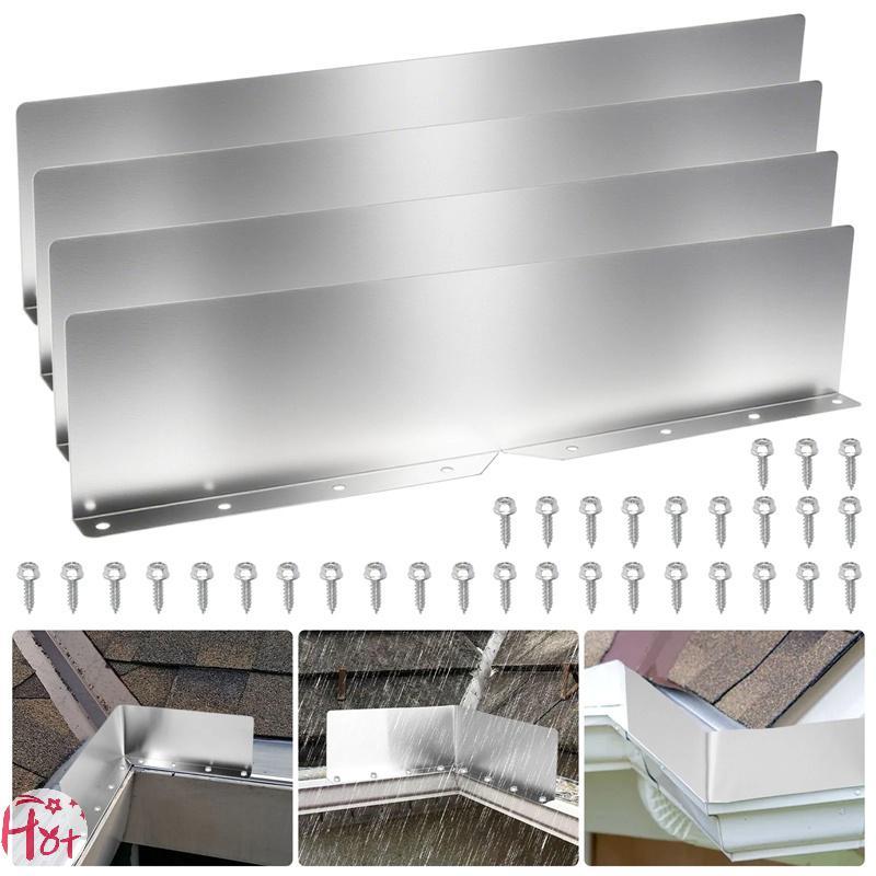 TheWood 4Pcs Rainwater Valley Gutter Splash Guard Rain Drip Gutter ...