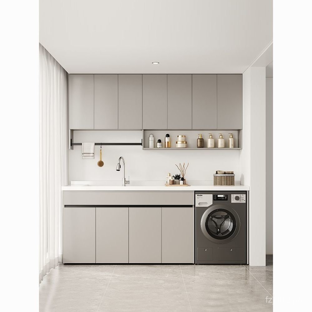 Washing Machine Cabinet Combination with Sink, Simple Integrated Design ...