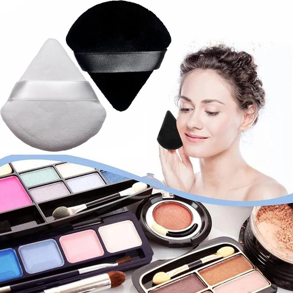 Triangle Loose Powder Puff Makeup Flocking Face Powder Makeup Powder ...